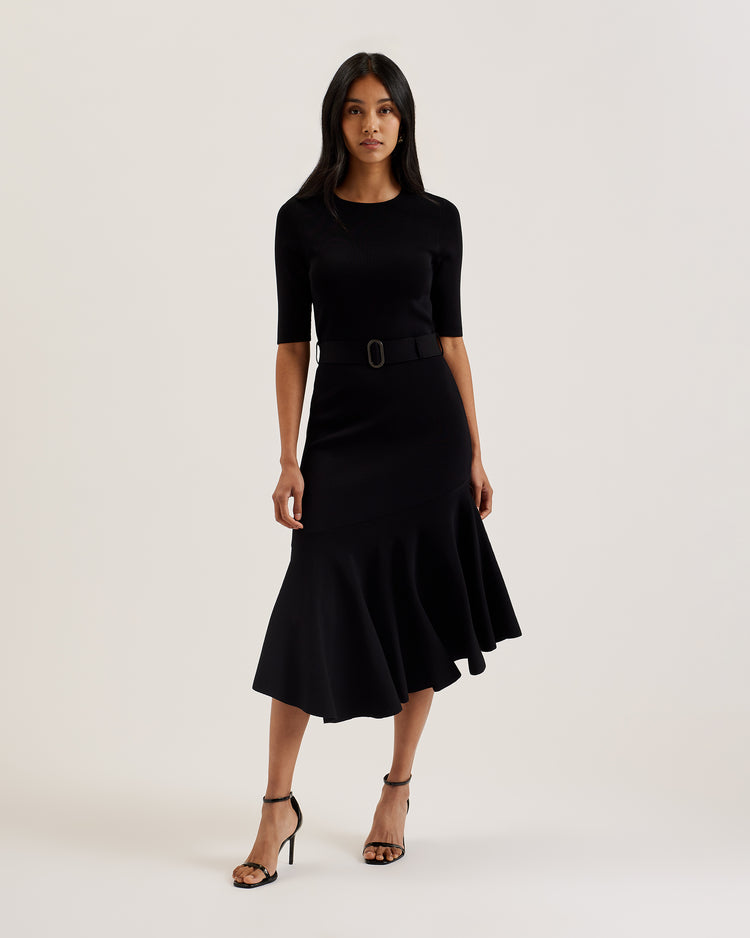 SAMALEE - Flippy Hem Knitted Midi Dress