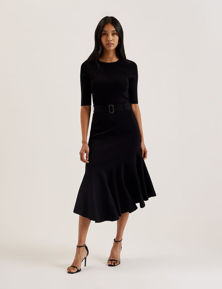 SAMALEE - Flippy Hem Knitted Midi Dress