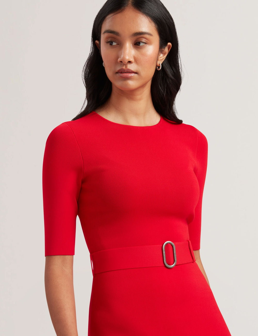 SAMALEE - Flippy Hem Knitted Midi Dress