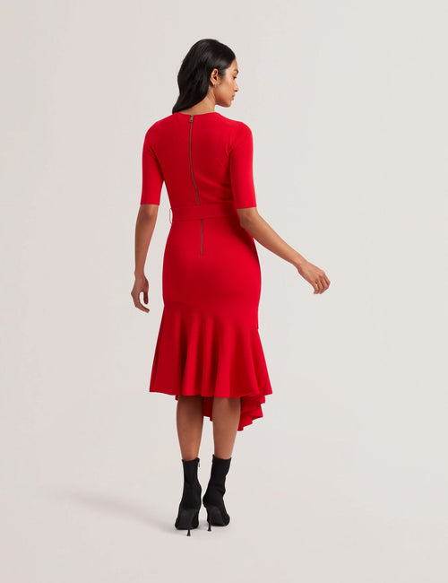 SAMALEE - Flippy Hem Knitted Midi Dress