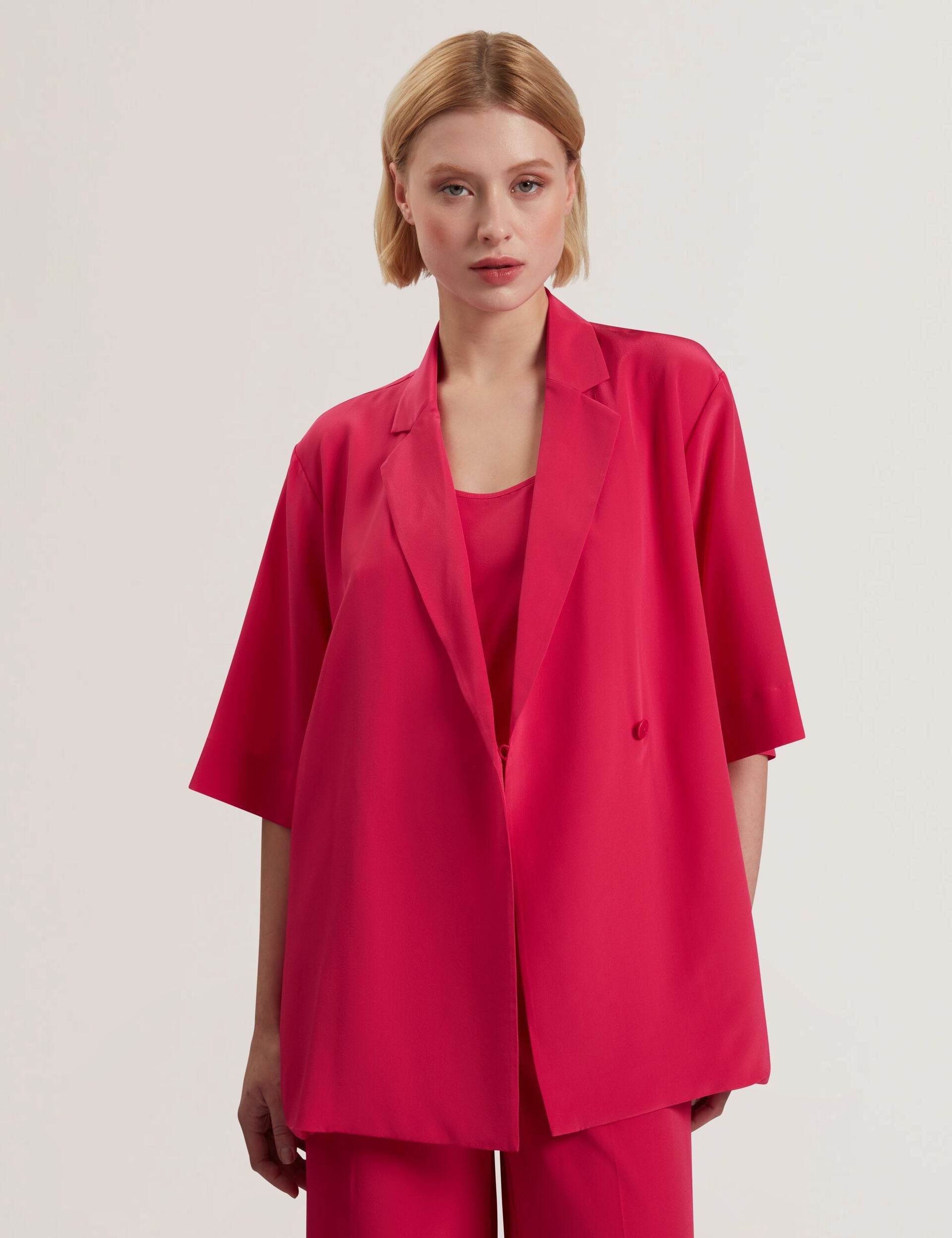 CARLOE - Silk Short Sleeve Blazer – Ted Baker