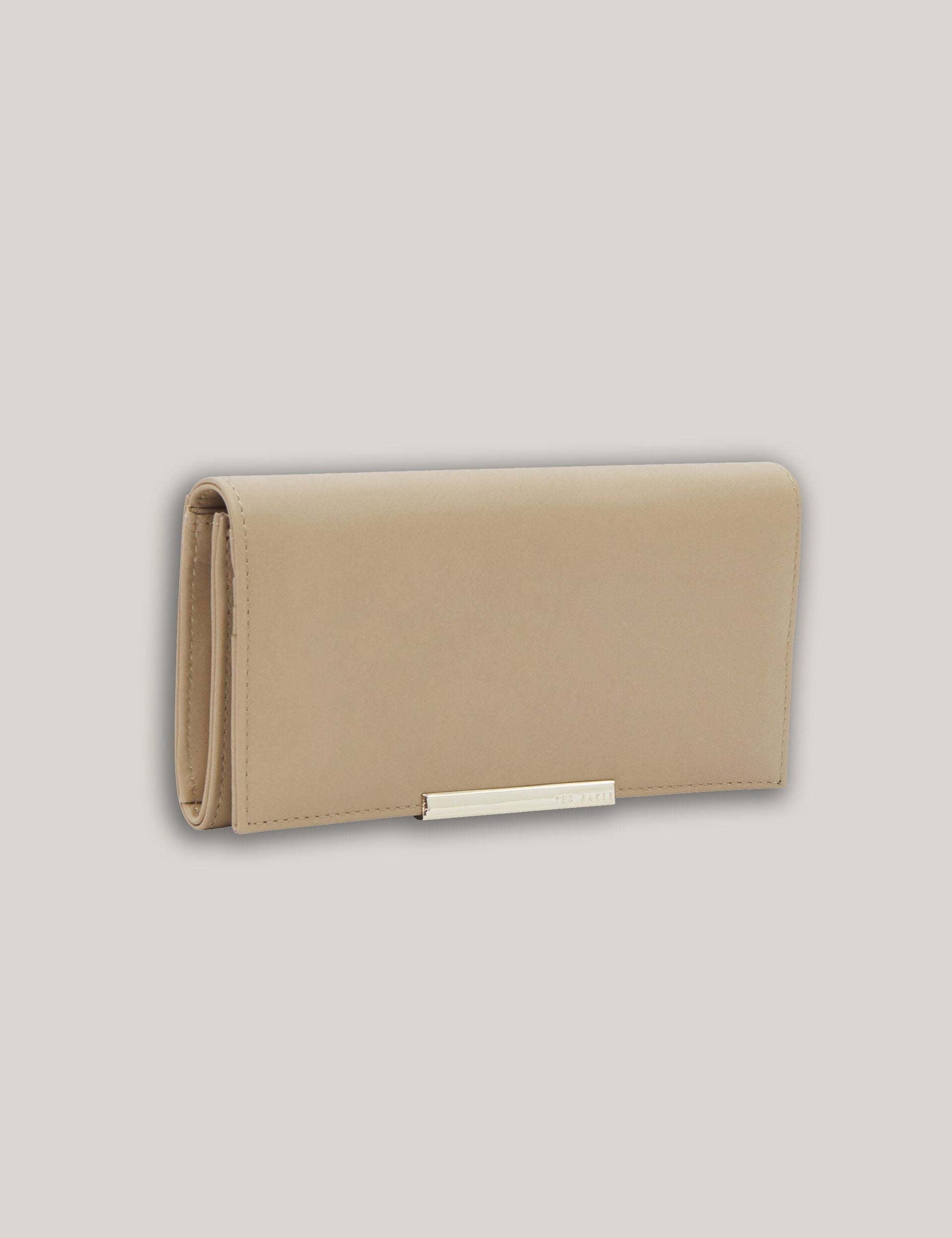 RAAYNIA Bar Detail Large Bifold Leather Purse