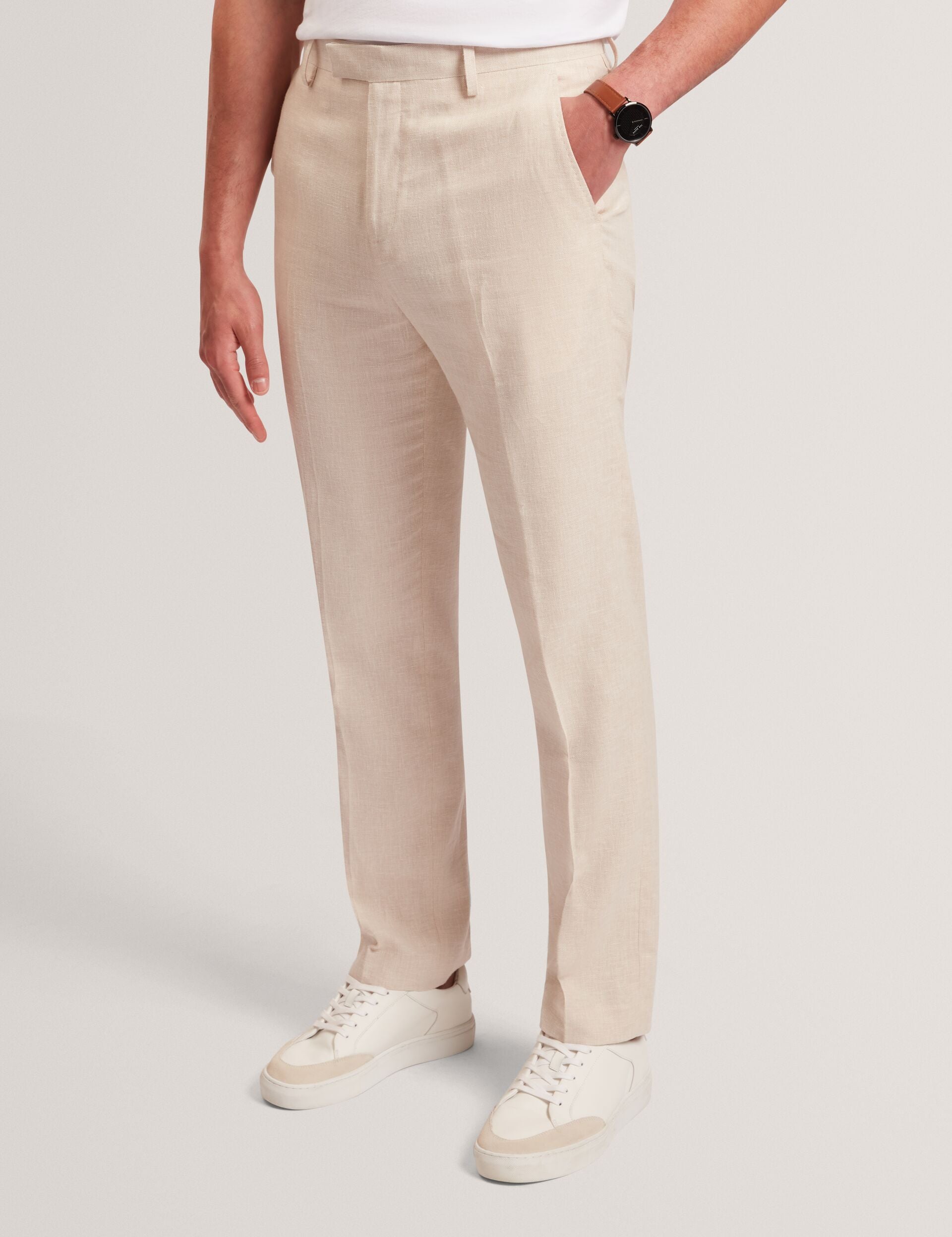 GIVRANT Tailored Linen Blend Slim Fit Pants