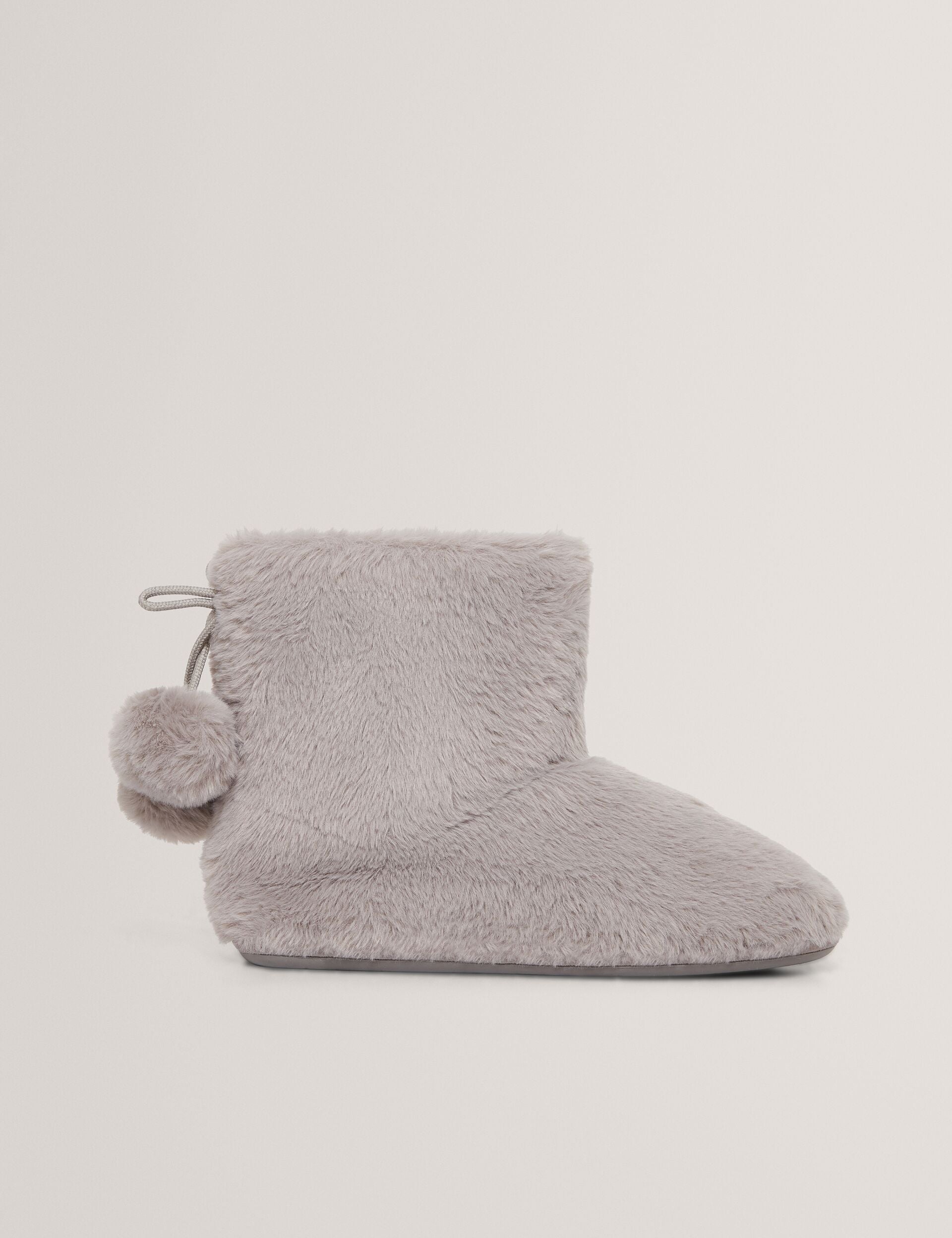 HAMONDA Faux Fur Pom-Pom Slipper Boots