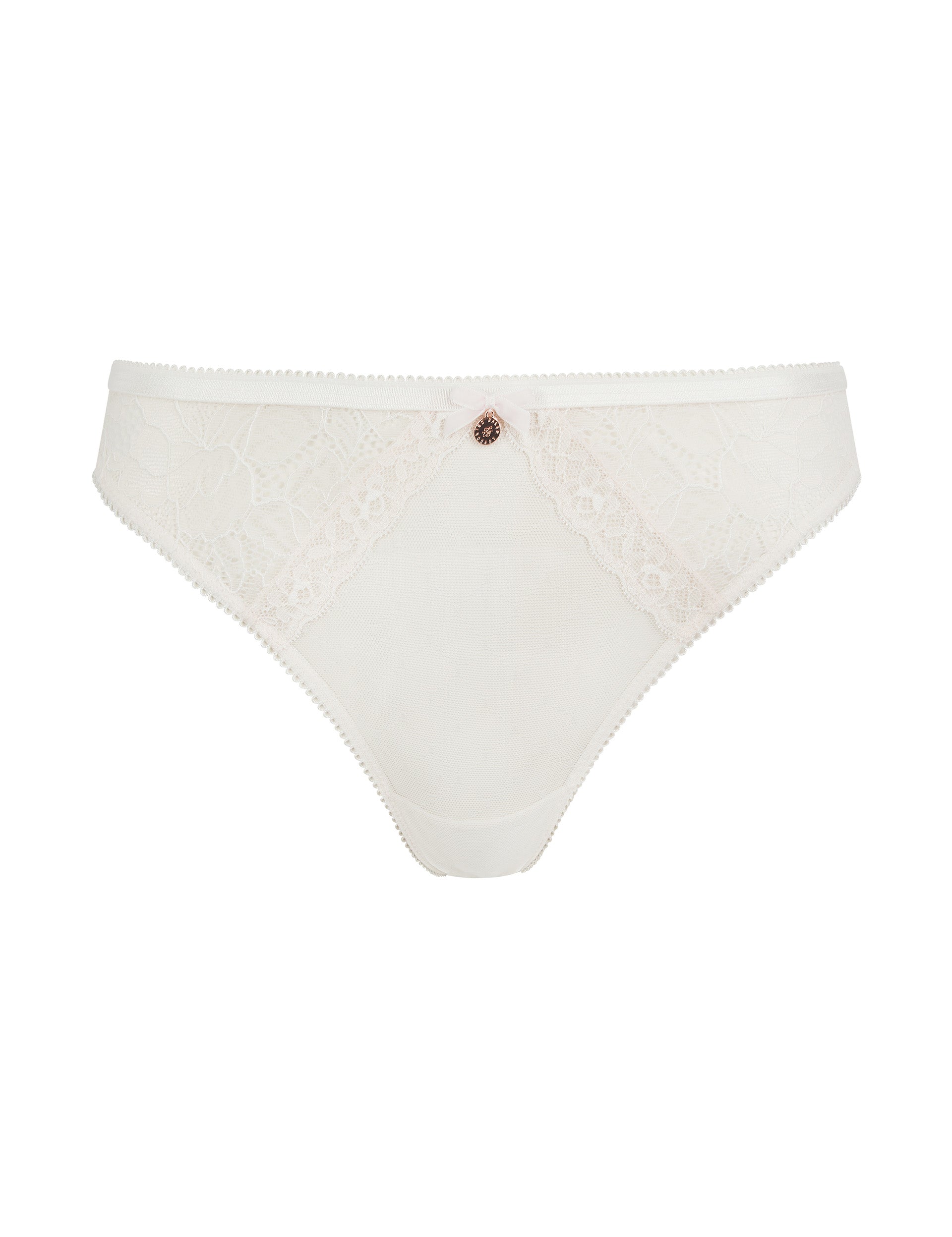 ETTA Mesh & Lace High Leg Thong