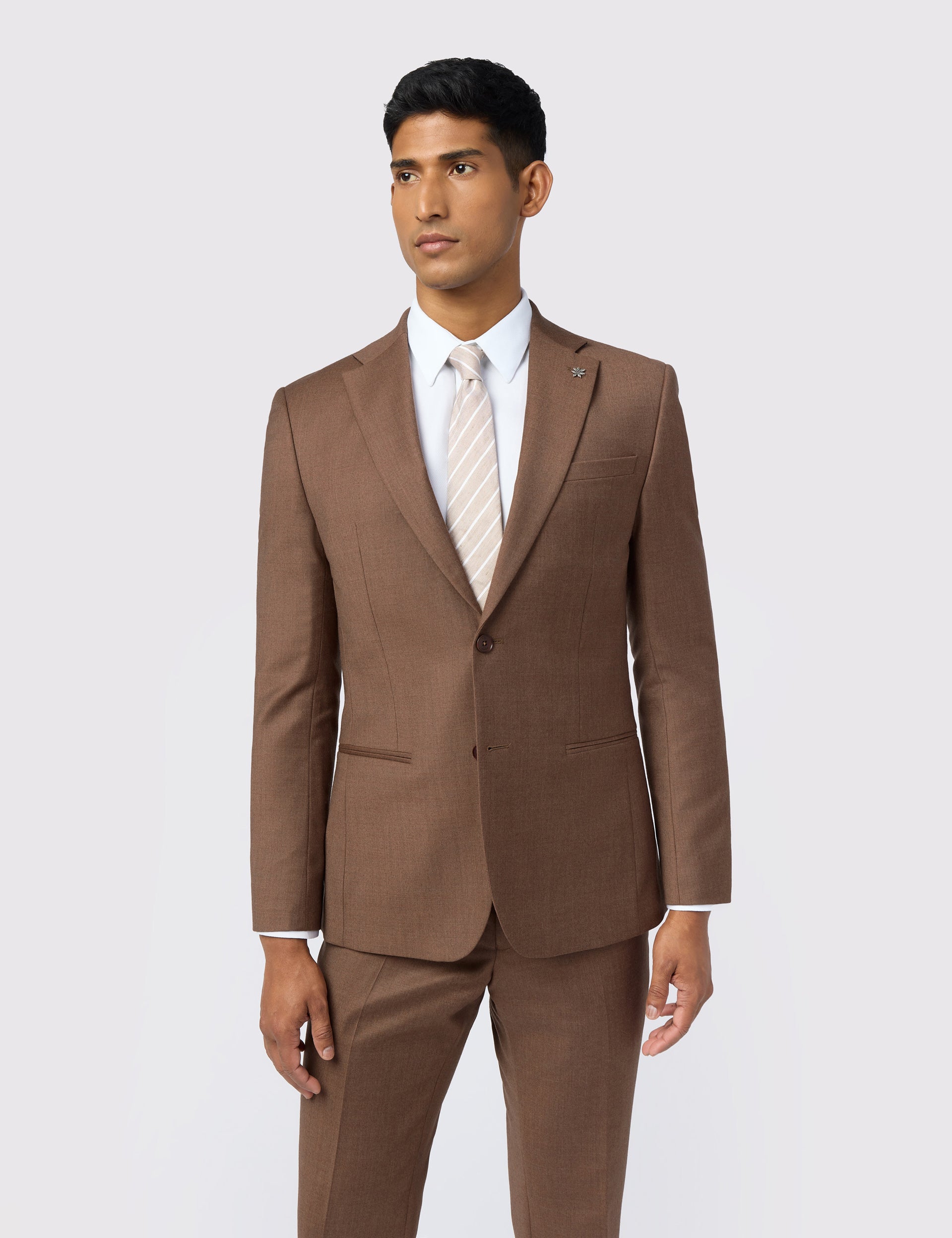 ELIOTJ Flannel Wool Rich Slim Suit Jacket