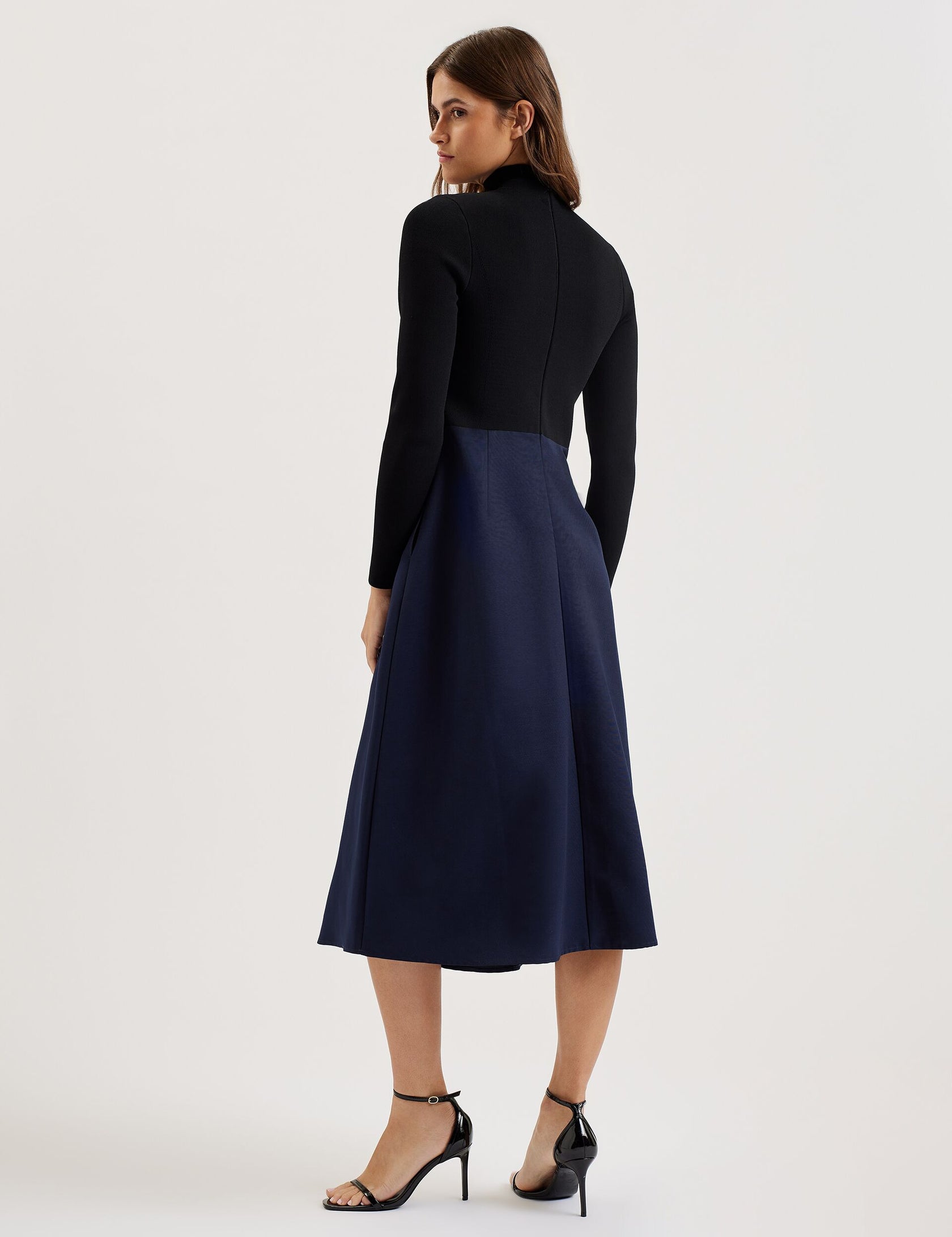 CHIRA - Knit Bodice Midi Dress With Wrap Skirt