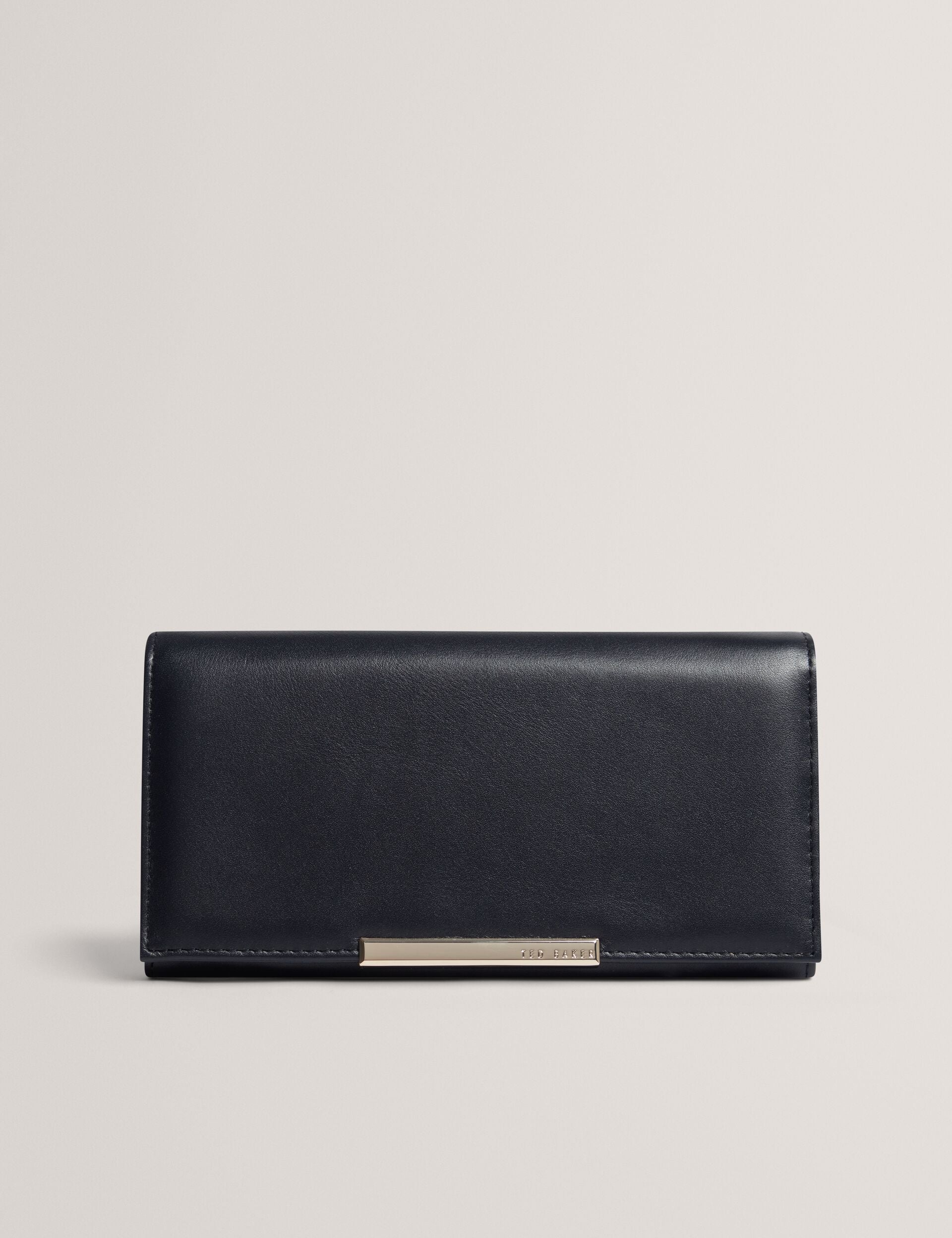 RAAYNIA Bar Detail Large Bifold Leather Purse
