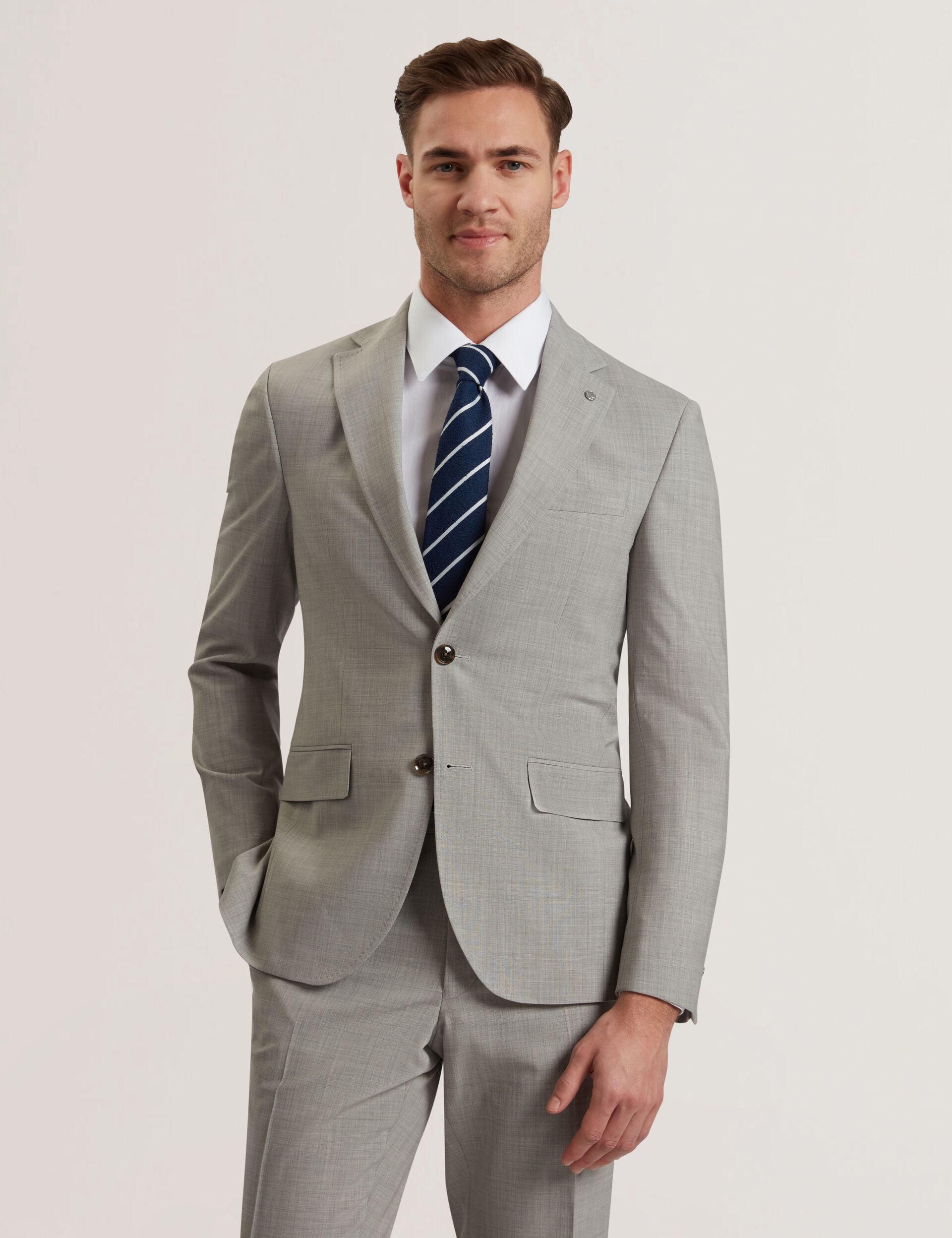 RALPHS - Tailored Fit Sharkskin Wool Suit Jacket