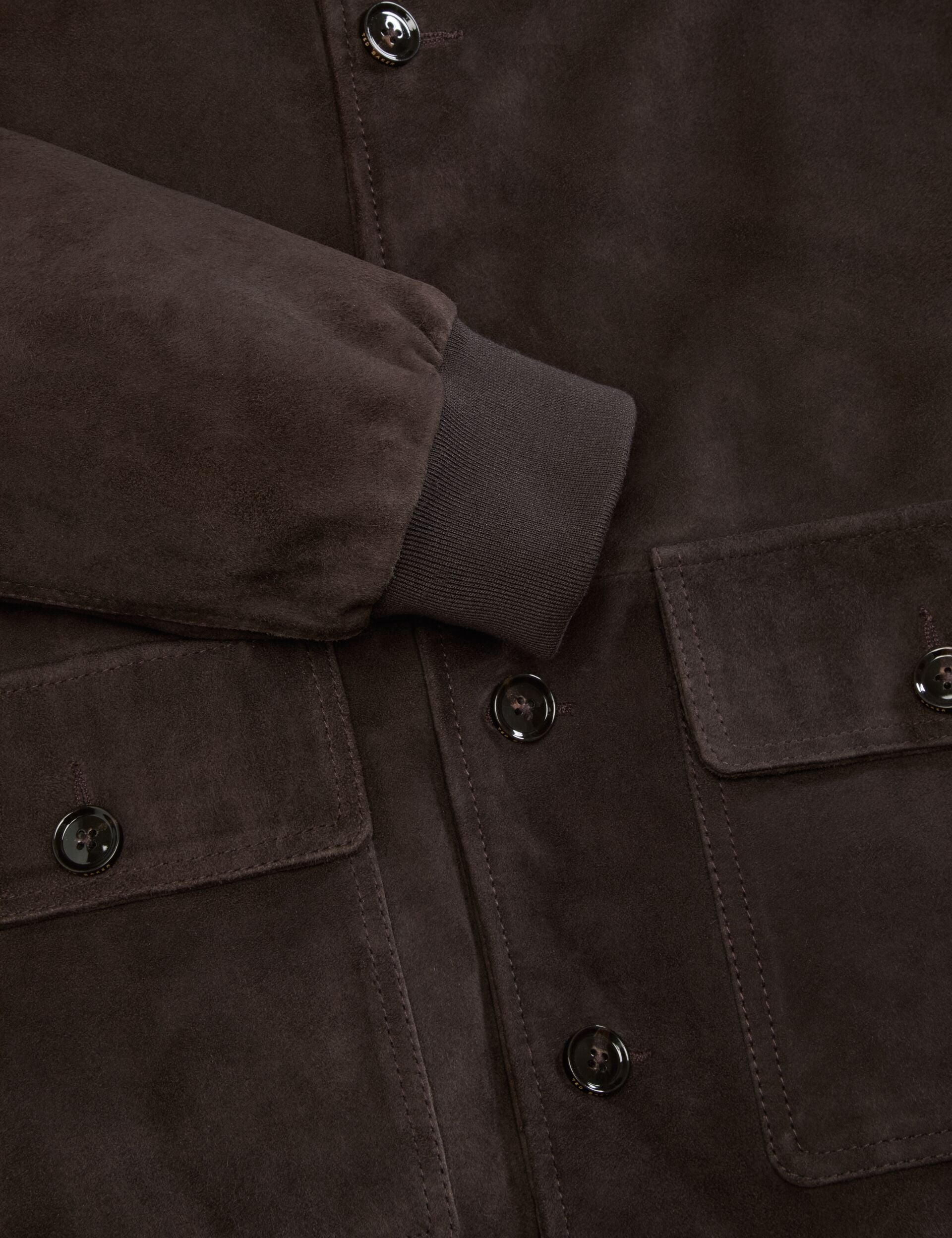 WEIR - Suede Button Front Jacket