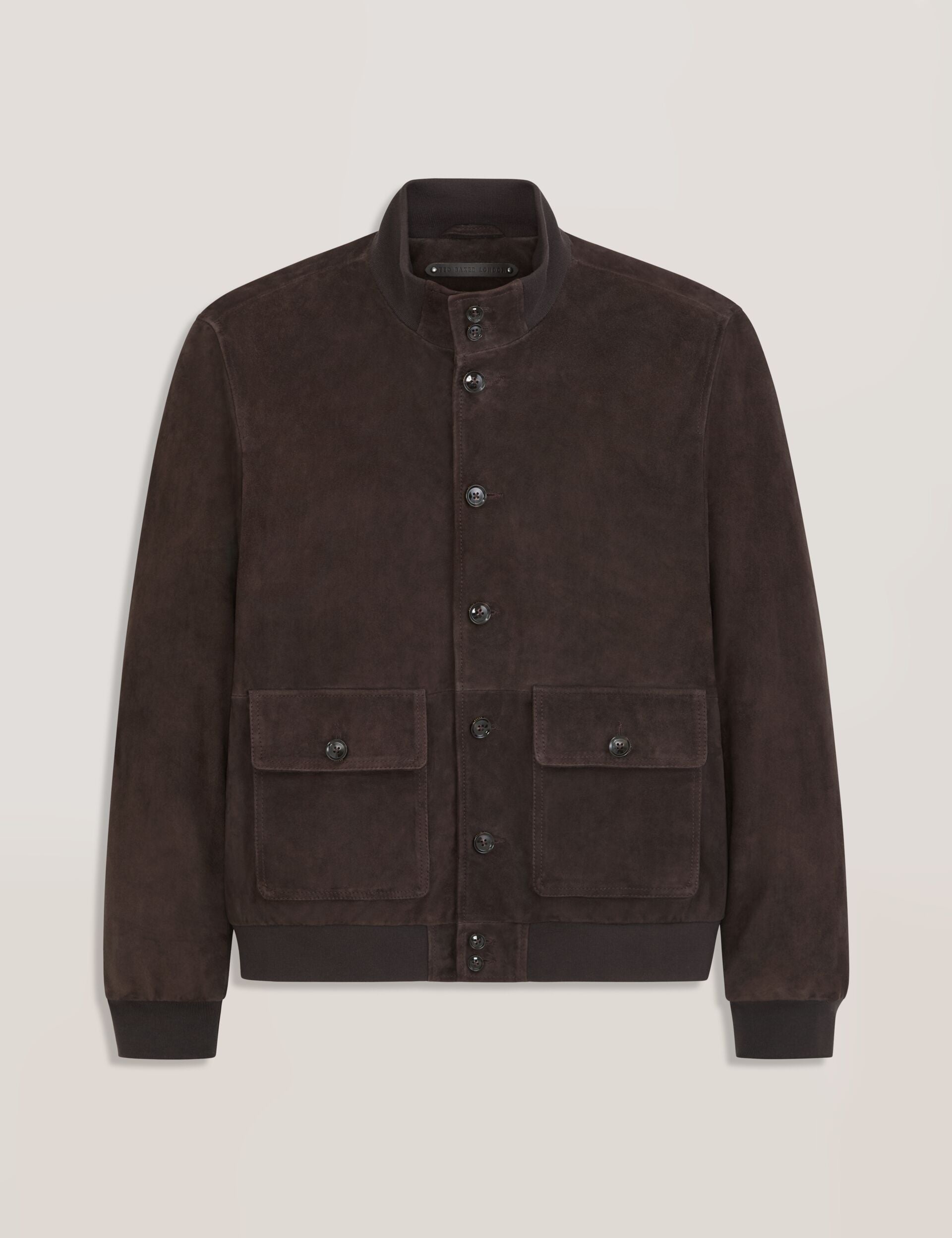WEIR - Suede Button Front Jacket